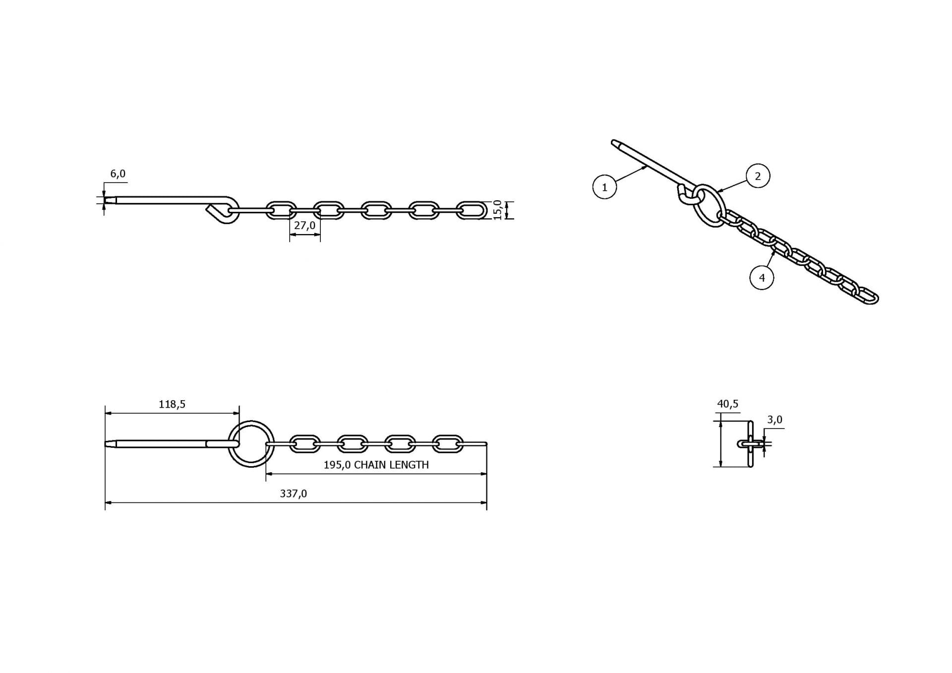 Straight Pin & Chain