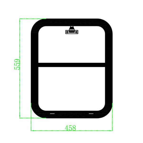 18 x 22 Mill/Clear Window with Bars