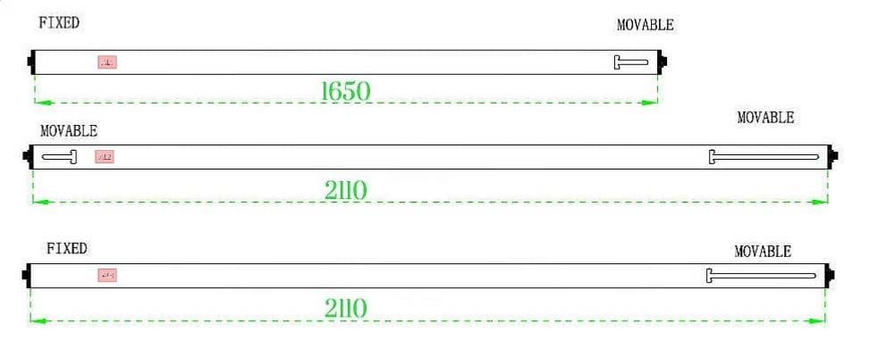 Aluminium partition pole (Double Large)