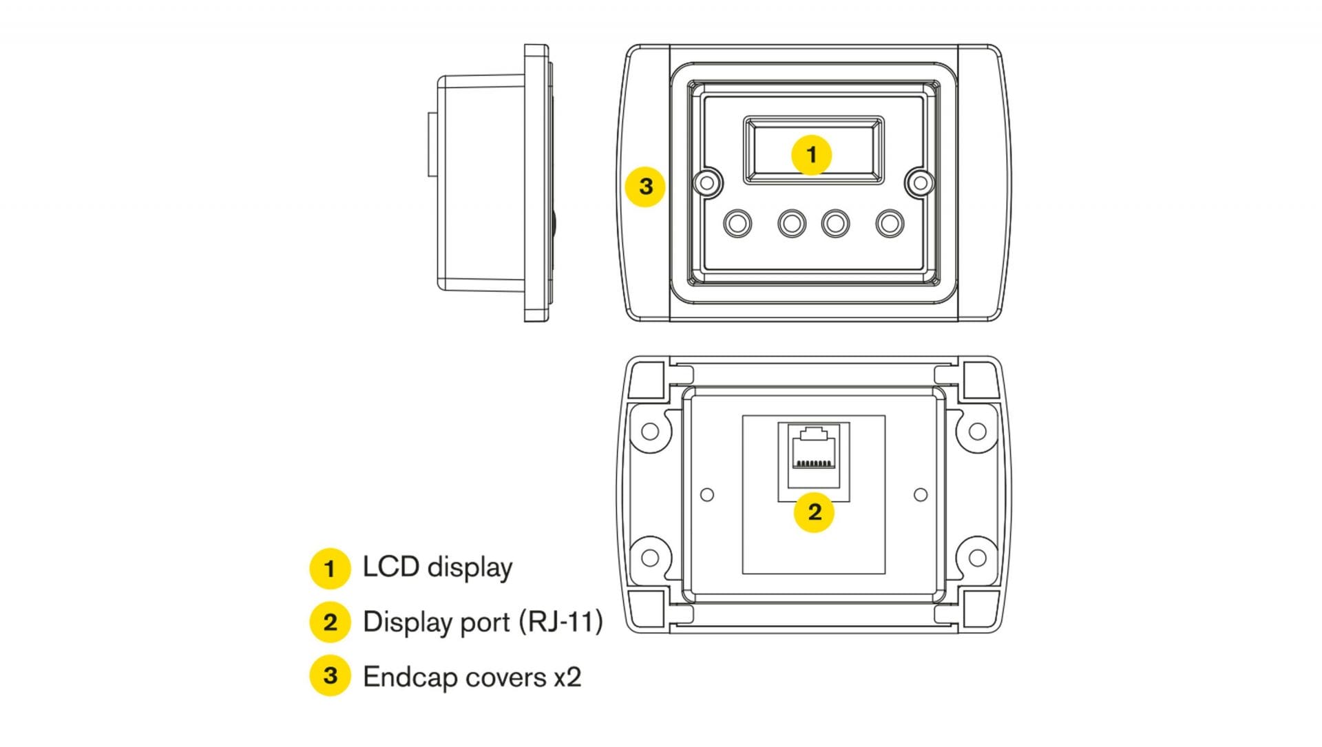 LCD Display/Remote with Frame & 6M Cable for Inverter